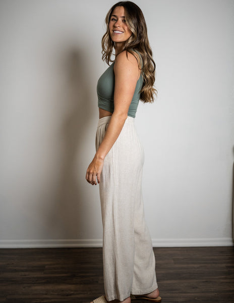 Linen Alessia Cropped Pant – Sozy