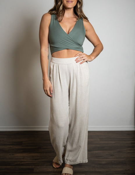 Linen Alessia Cropped Pant – Sozy